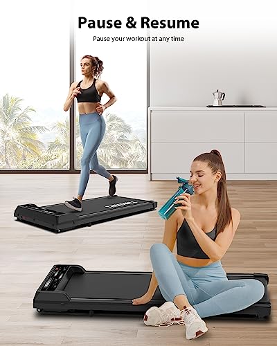 Walking Pad Treadmill Under Desk for Home/Office, Portable Walking Treadmill 2.25HP, Walking Jogging Machine Remote Control with 265 lbs Weight Capacity