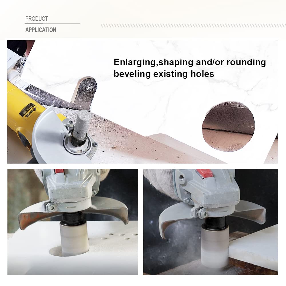 SHDIATOOL Diamond Finger Milling Bits of Enlarging and Shaping Round Bevel Existing Holes 1-1/8inch for Tile Porcelain Hard Ceramic Stone 30mm