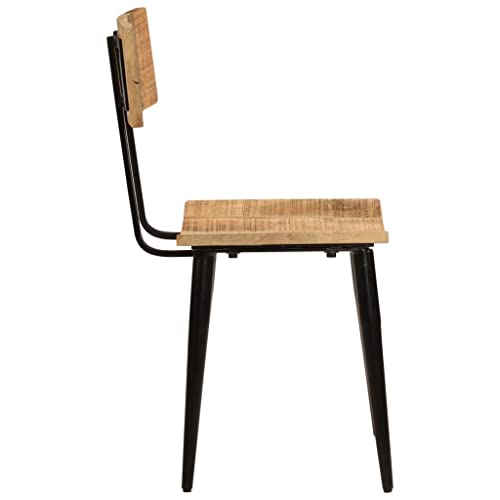 vidaXL Dining Chairs 2 pcs 17.3"x15.7"x31.5" Solid Wood Mango