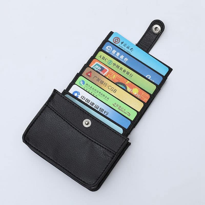 SHZBCDN Large Capacity Mini Card Wallet Pu Leather Pull Out Credit Card Case Driver License Bag Men ID Bank Card Holders