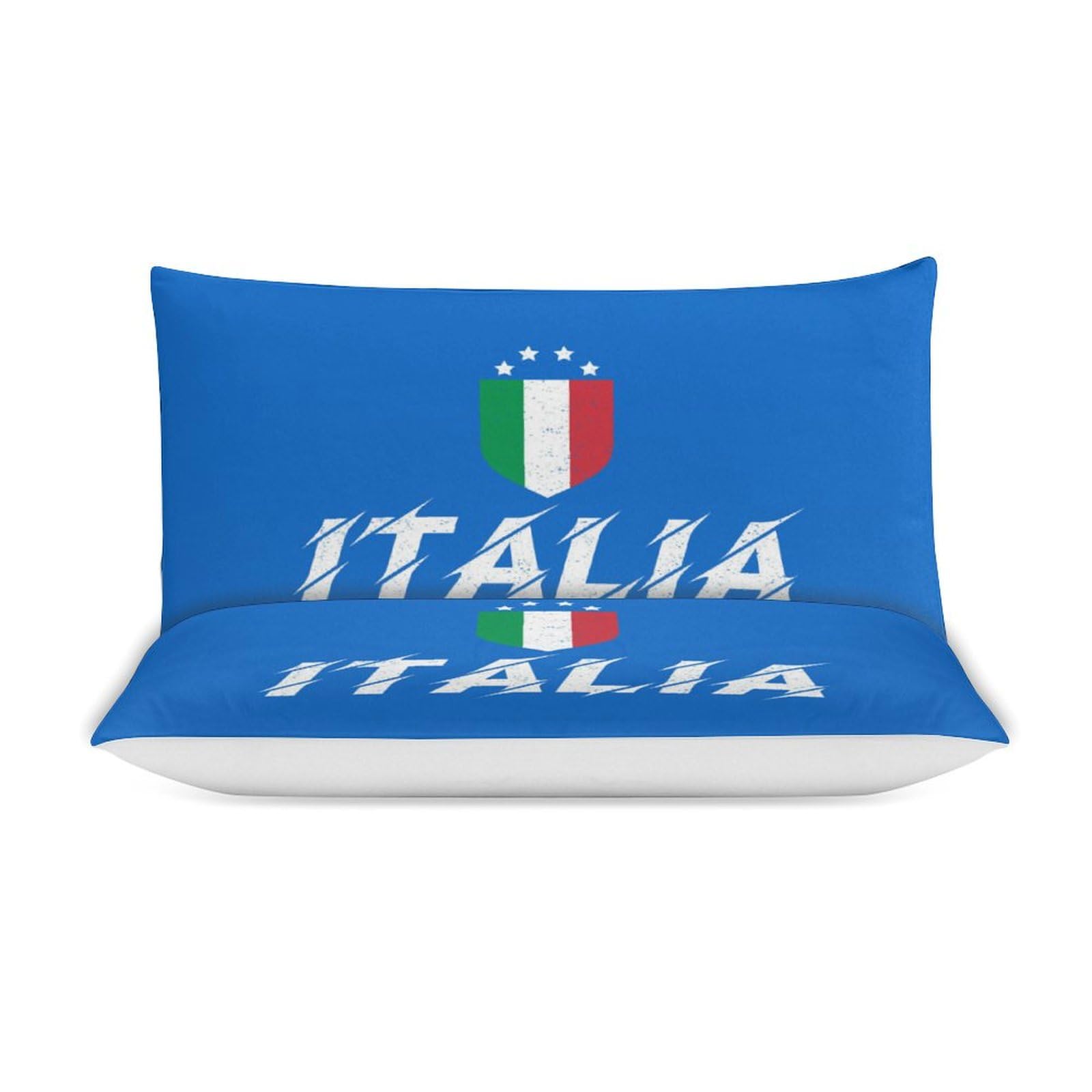 Wvutklf Italian Flag National Bedding Comforter Sets Lightweight Ultra Soft Comforter Bedding Set 3 Pieces (1 Duvet Cover, 2 Pillowcases) with Zipper Closure