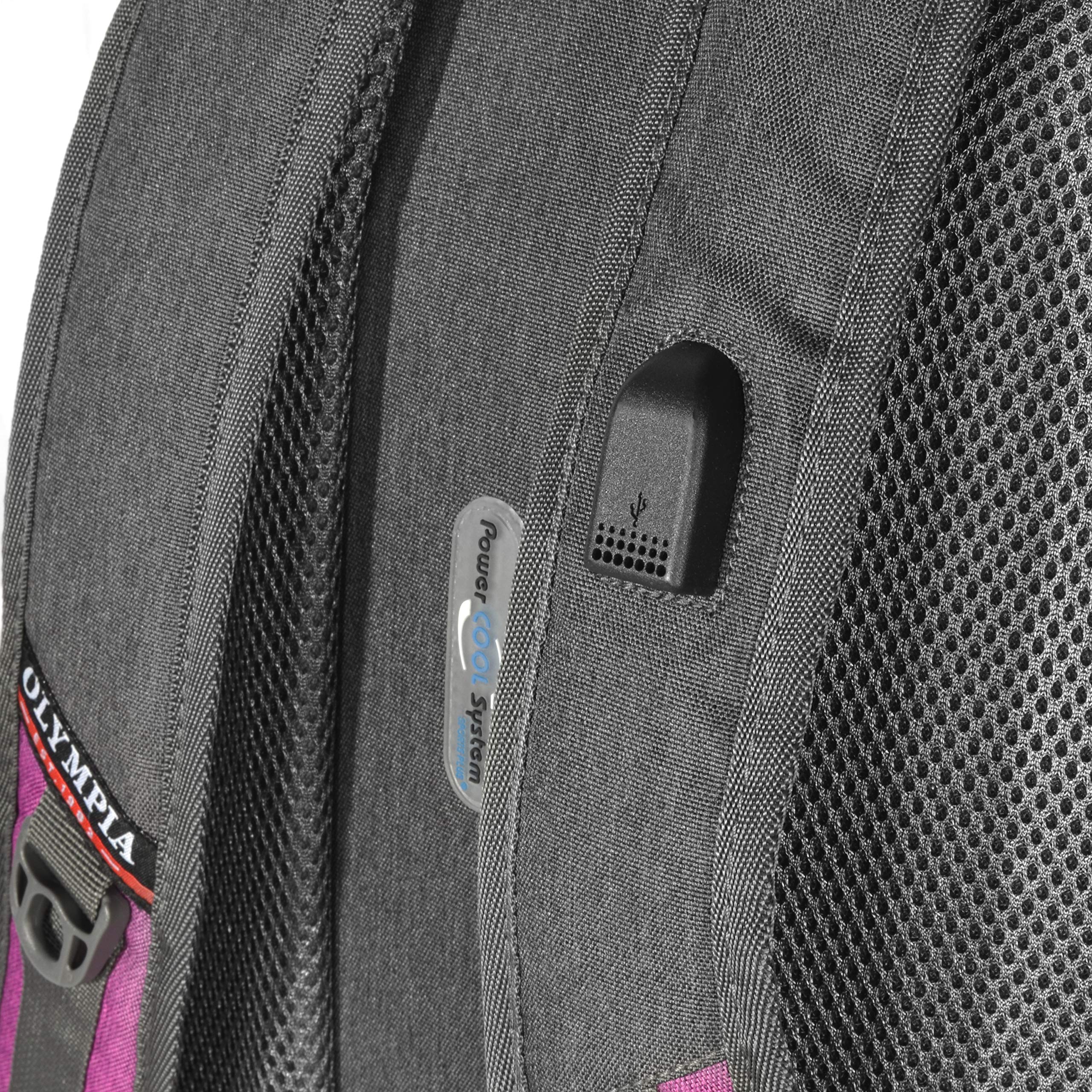 Olympia U.S.A. Eagle 19" Outdoor Backpack (25l) Backpack, Gray+Fuchsia