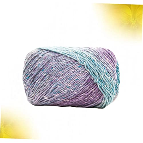 VILLCASE Self- Striping Crochet Yarn Hand Crochet Yarn Knitting Yarn Organic Milk Multicolor Yarn Hand Knitting Yarn Gradient Colorful Yarn Knitting Yarn Material Braided Wire Manual