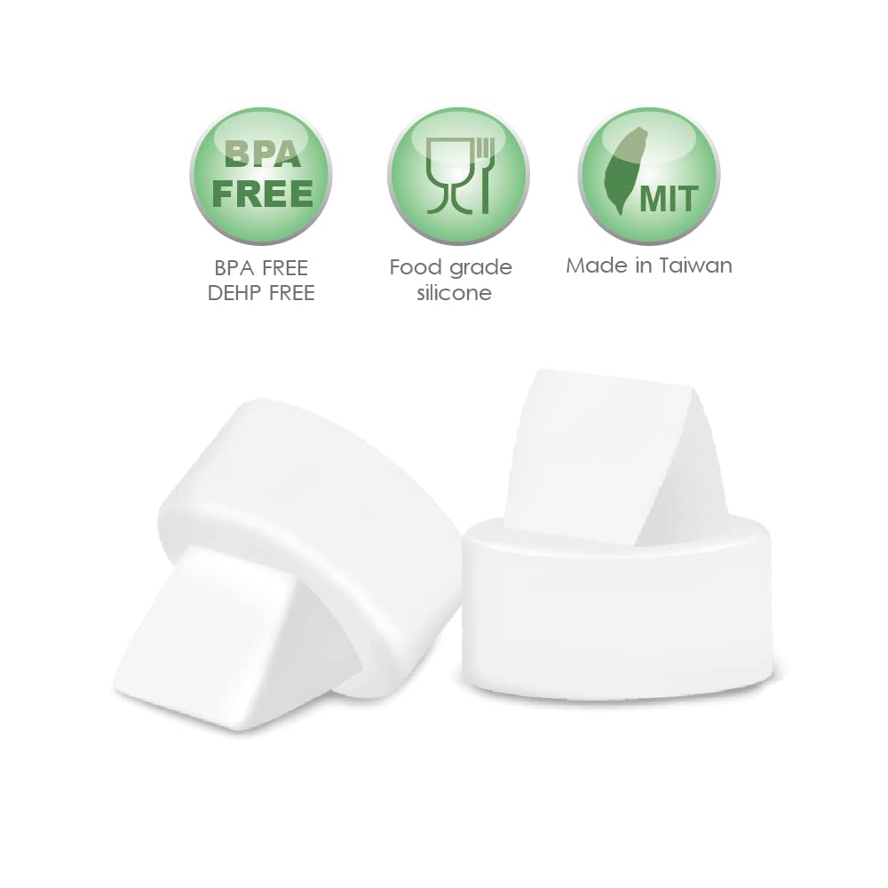 Maymom Duckbill Valve Compatible with Momcozy S9/S12, Spectra Caracup, FEISIKE Cup 2011 Version, TSRETE; 4pc (Green)