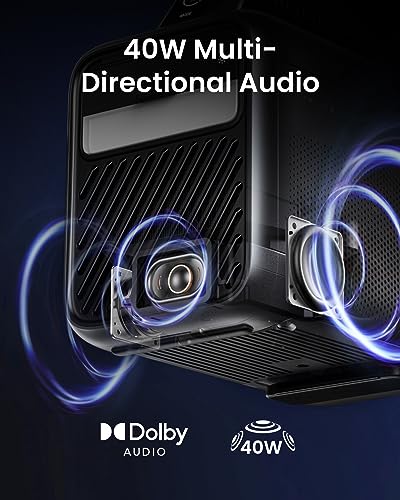 NEBULA Mars 3 Outdoor Portable Projector, 1000 ANSI Lumens, AI-Powered Image, Built-In Battery with 5 Hour Playtime, Android TV, 200 Inch Home Theater, Camping, Road Trip, Backyard, or Anywhere