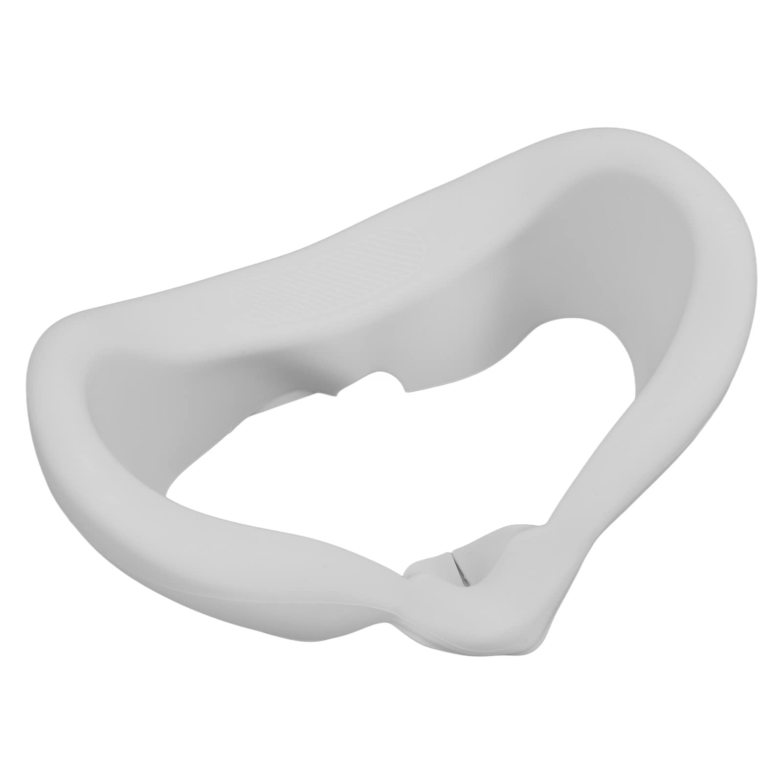 Silicone VR Face Cushion, Silicone VR Face Pad Comfortable Perfectly Fit Light Blocker Washable Sweat Proof for Gaming (White)