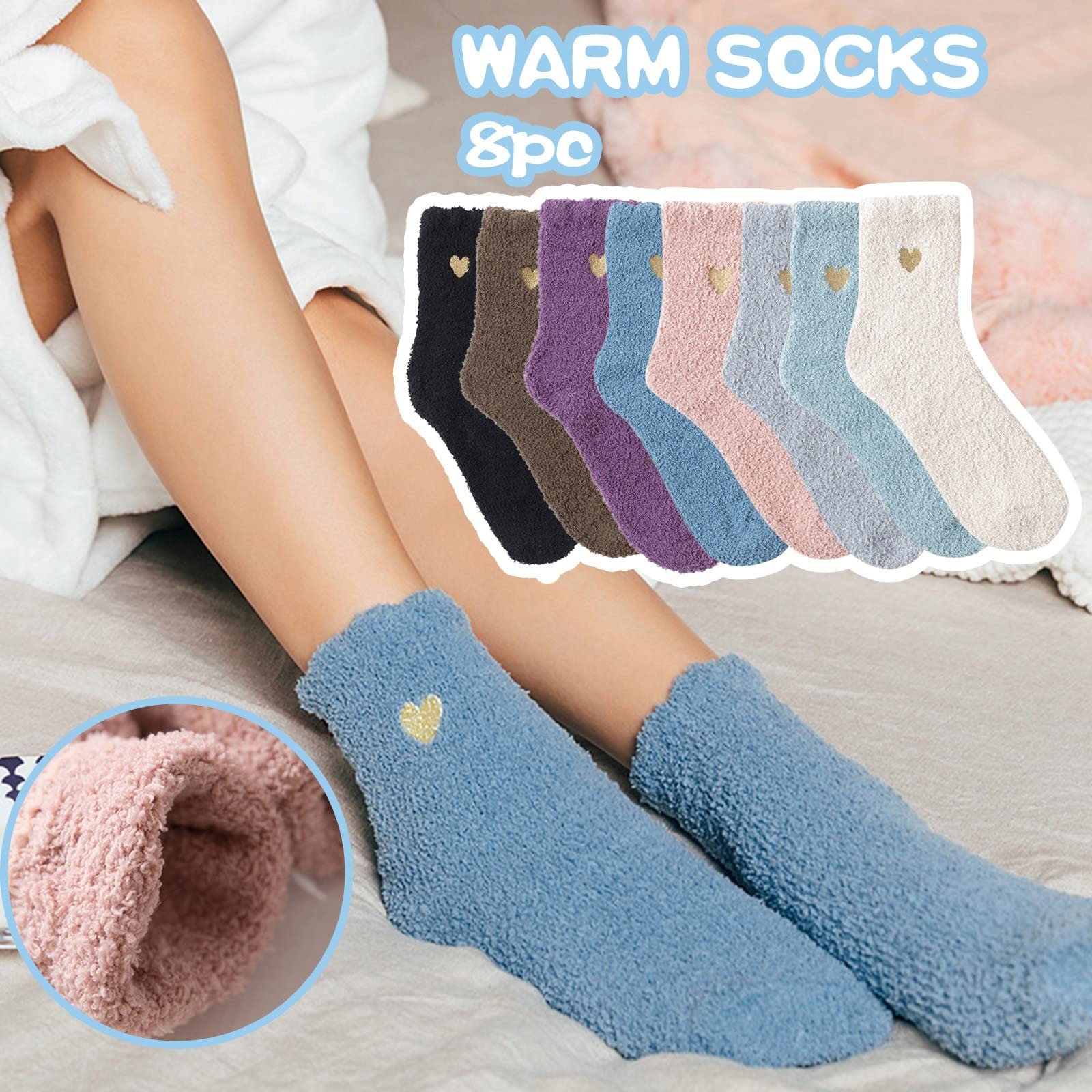 Rvidbe Socks for Women Low Cut Wool Socks Womens Wool Hiking Socks Warm Thick Thermal Winter Boot Cozy Crew Cabin Ladies Work Soft Socks for Cold Weather