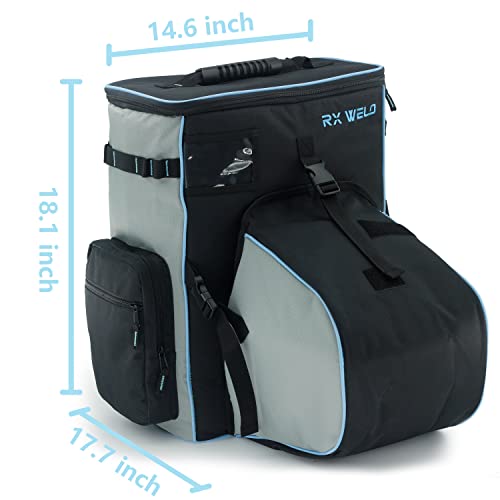 RX WELD Black Welding Backpack, Welding Tools Backpack Extreme Gear Pack with Helmet Catch