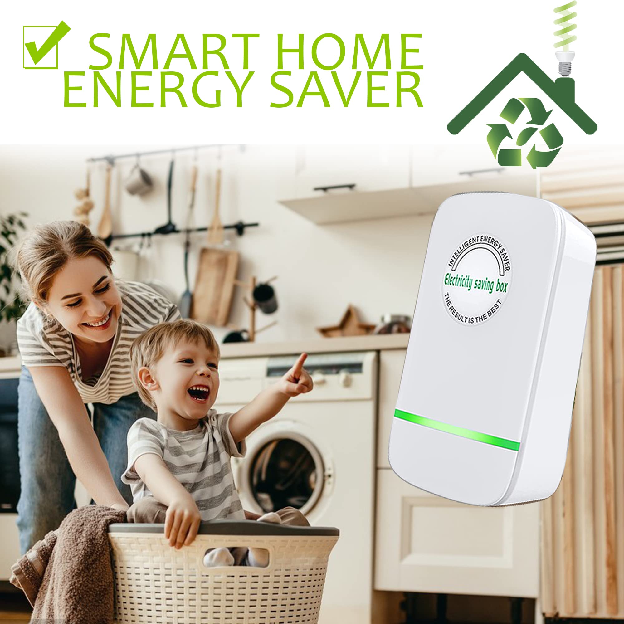 Power Saver Pro Energy Saver, Household Power Saver, Electricity Saving Box Household Office Market Device Electric Energy Saving Device, Electric Smart US Plug 90V-250V 30KW (4PC)