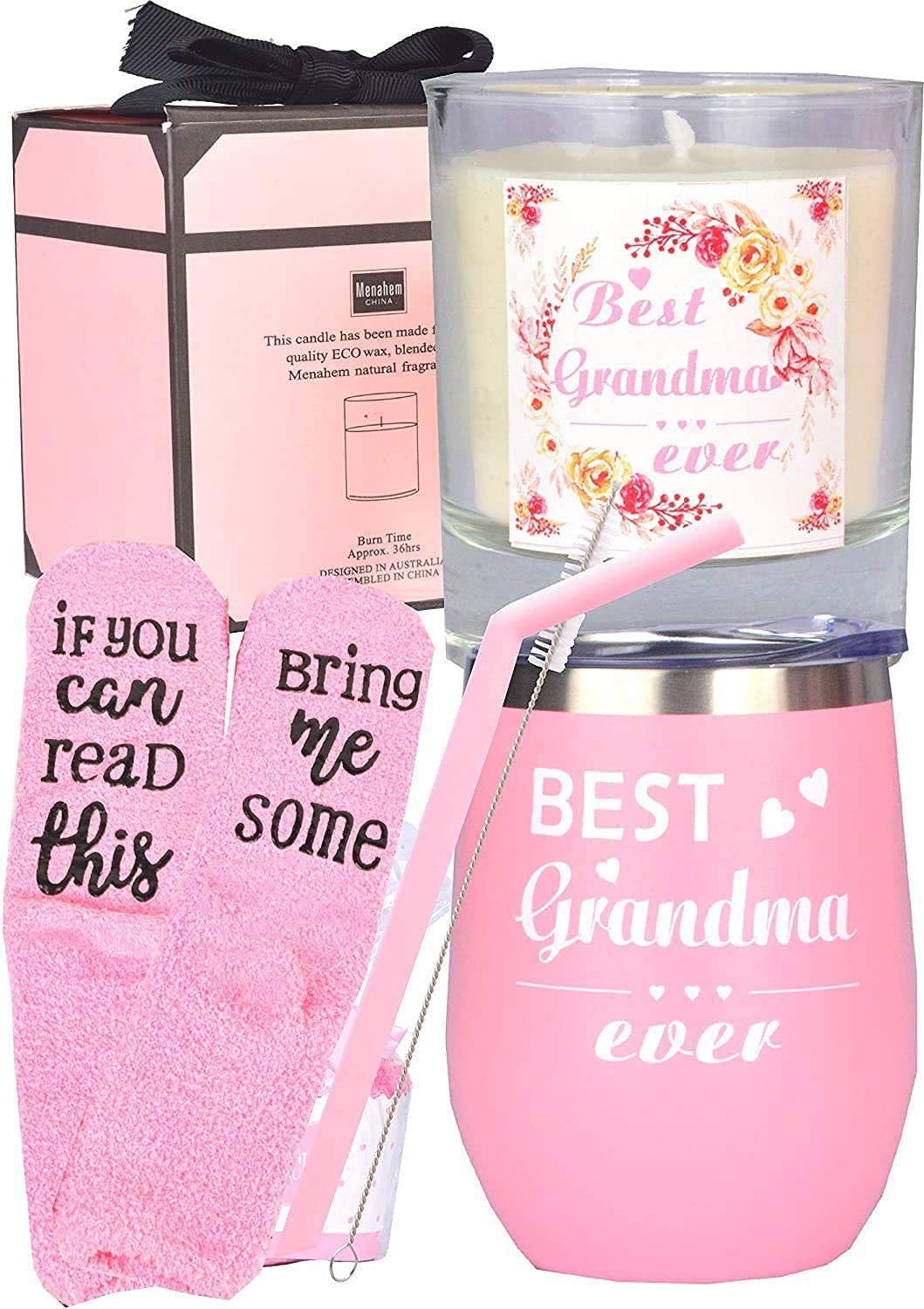 MEANT2TOBE Best Grandma Ever Gifts, Best Grandma Ever Tumbler, Christmas Gifts,Best Gifts for Grandma, Best Grandma Gifts, for Mother’s Day, Birthday, Christmas, Birthday Gift Ideas for Grandma