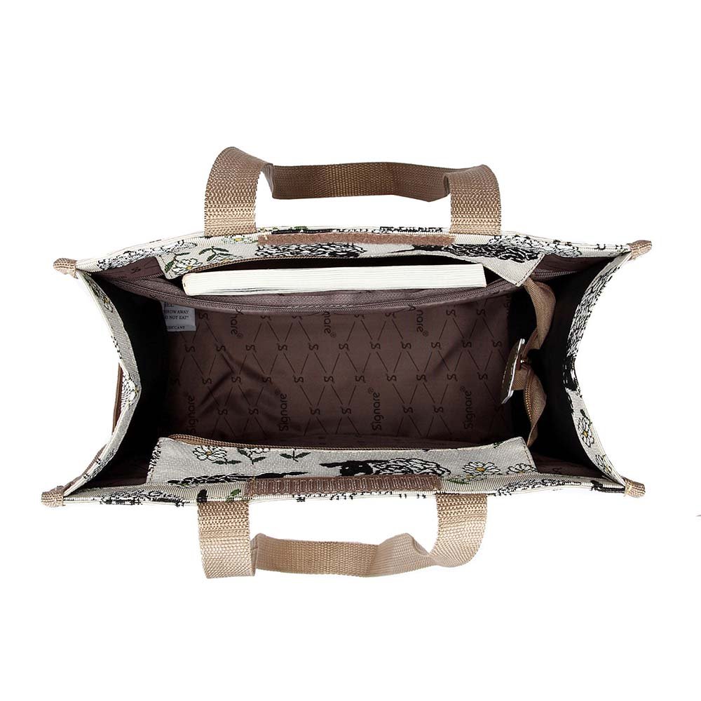 Signare Tapestry Shoulder Bag Shopping Bag for Women with Horse and Sheep Design (Spring Lamb, SHOP-SPLM)