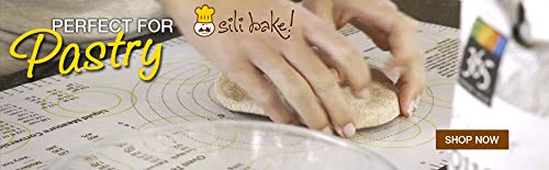 Sili Bake Silicone Pastry Mat with Measurements. Finally a Baking Mat That Actually Works. Designed in the USA. Extra Large 26β x 18β