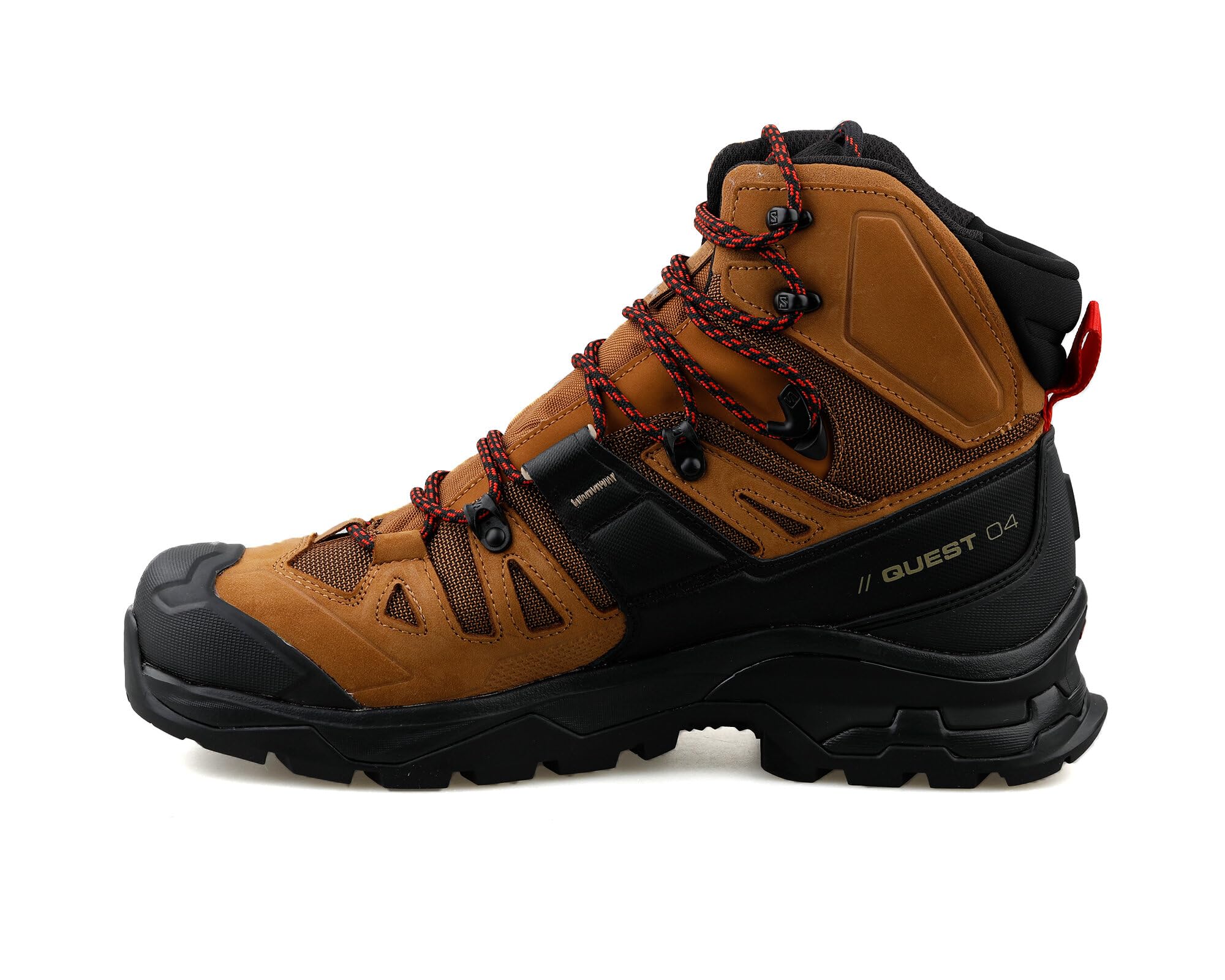Salomon Quest 4 GTX Hiking Boots Mens Sz 11.5 Rubber/Black/Fiery Red