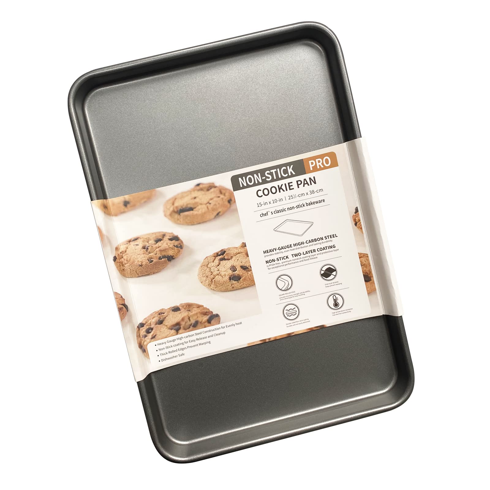 Nonstick Baking Sheet Pan for Roasting Carton Steel Cake Pan Baking Pan Cookie Sheets (15.5*10.6 in)