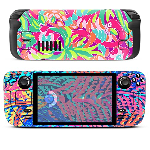 Skin Sticker Protective Vinyl Decal Anti Fingerprint Scratch Resistant for Steam Deck Gaming Console (0932)