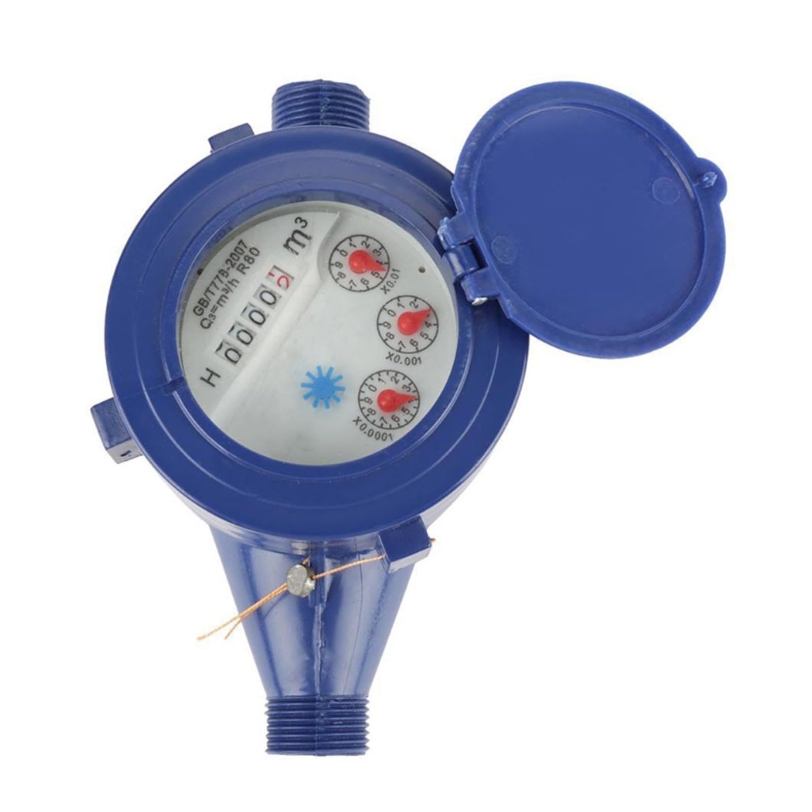 XAXAX Water Flow Meter, Water Meter Water Flow Meter, 15mm 1/2 Inch Cold Water Meter for Garden & Home Use Wet Table Measuring Tool,Gallon, QTS, PTS, L, m³