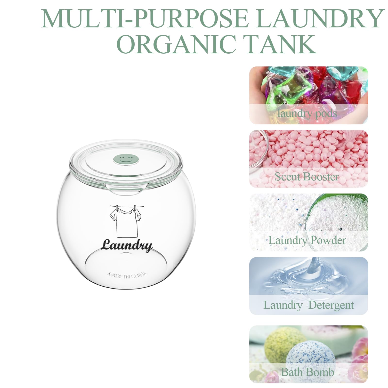Xbopetda Laundry Powder Container Airtight, Laundry Detergent Dispenser with Mesuring Cup, Clear Plastic Laundry Powder Storage with Wide Opening, 4L High Capacity for Laundry Room Organization
