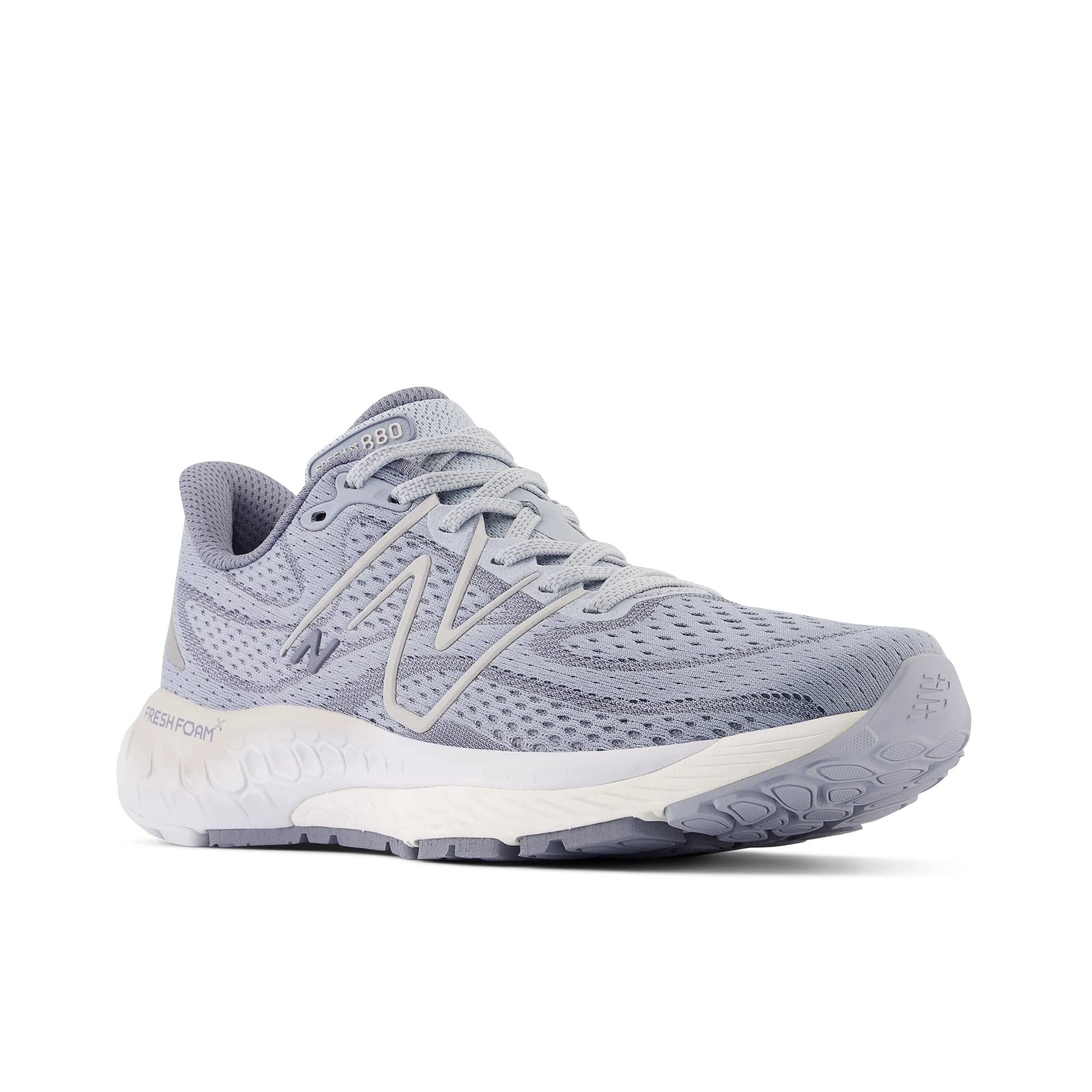New Balance Women's W880G13 Running Shoe, Light Arctic Grey/Arctic Grey/Light Silver Metallic, 8