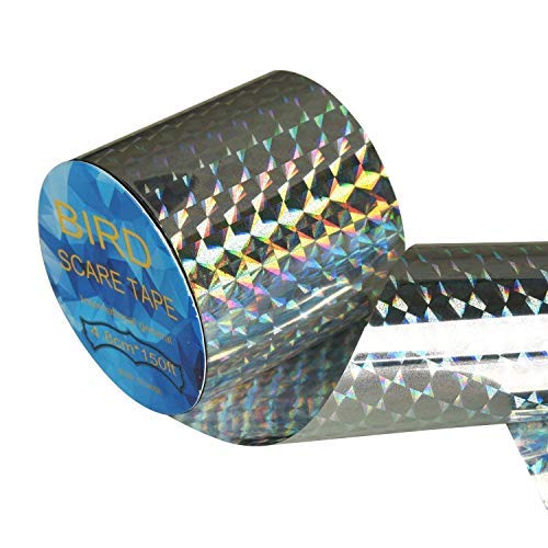 Reflective Scare Tape, 1.9β by 350ft Double Sided Tape to Keep Away Birds, Pigeons, Crows, Woodpecker, and More