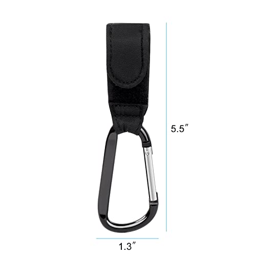 Stroller Hooks for Hanging Bags(2 Packs), Tinabless Universal Stroller Clips for Hanging Diaper Bags, Purses, Shopping Bags, Great Hook Set for Mommy When Walking or Shopping(Black)