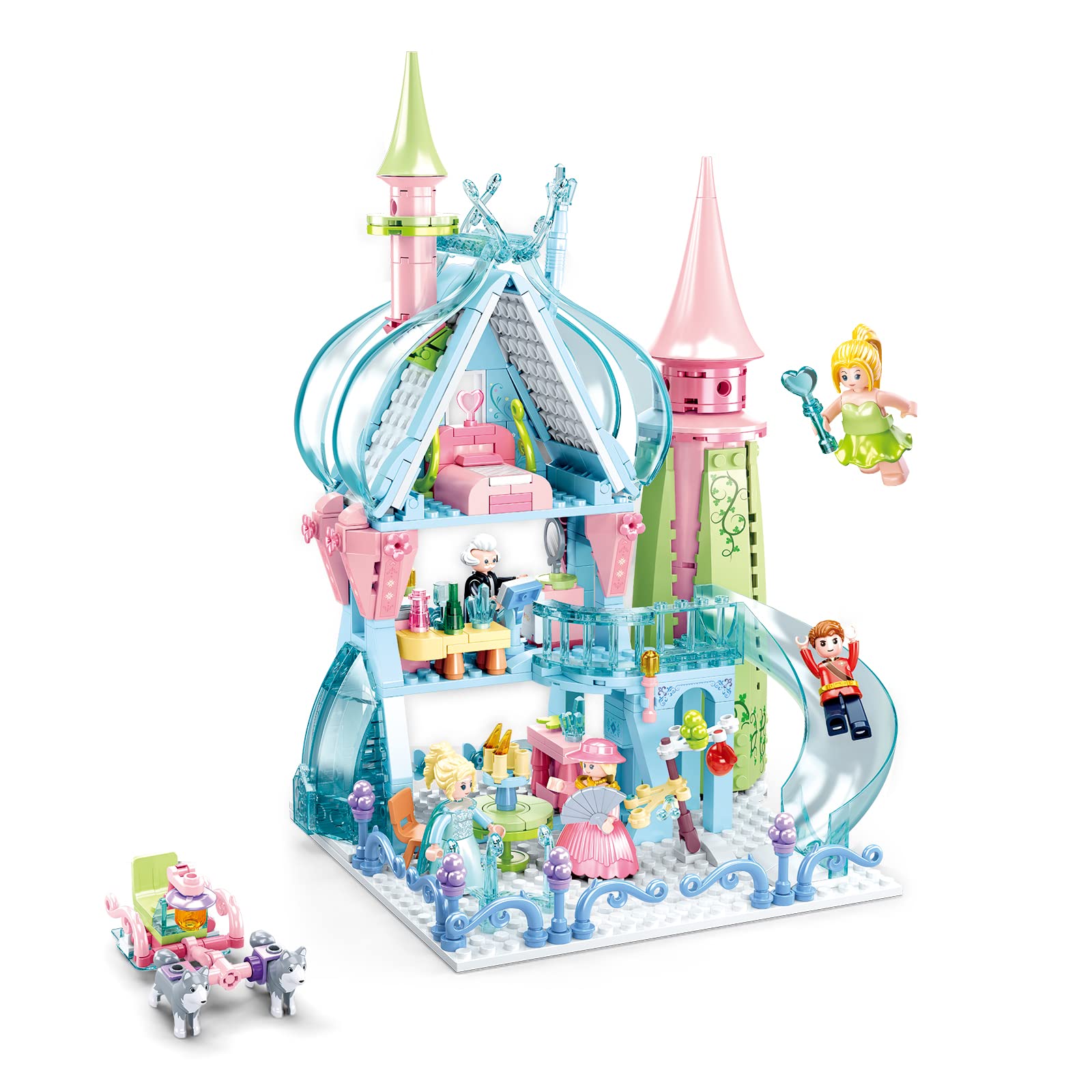 Sluban Building Blocks Toy Fairy Tale Castle Educational Learning Construction Toys Set for Kids Boys Grils (447 pcs)