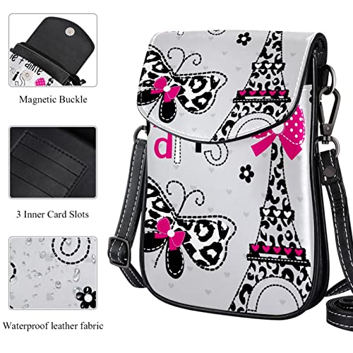 Small Crossbody Bag Paris Tower Cell Phone Purse Wallet