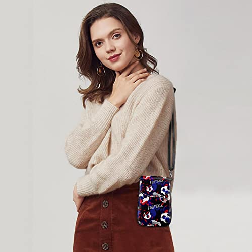 Small Crossbody Bag Football Cell Phone Purse Wallet