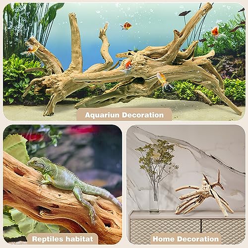 WDEFUN Driftwood for Aquarium Decor Natural Spider Wood Branches for Fish Tank Decorations 4-8 inch Pack of 7
