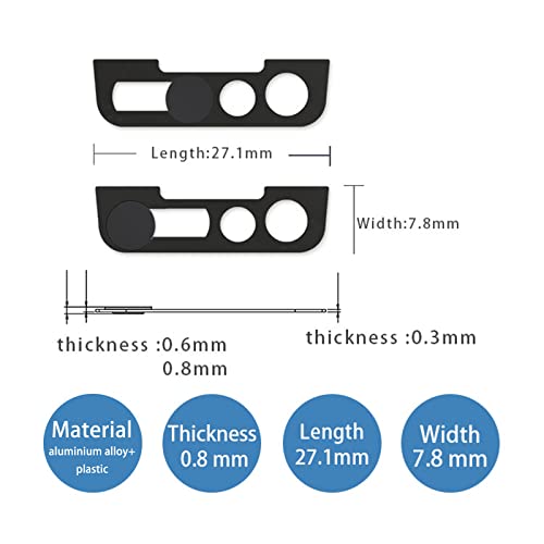 Webcam Cover,Front Camera Cover Compatible for iPhone 13,iPhone 13 Mini,iPhone 13 Pro,iPhone 13 Pro Max,Protect Privacy and Security,Not Affect Face ID, 2 Pack-Black