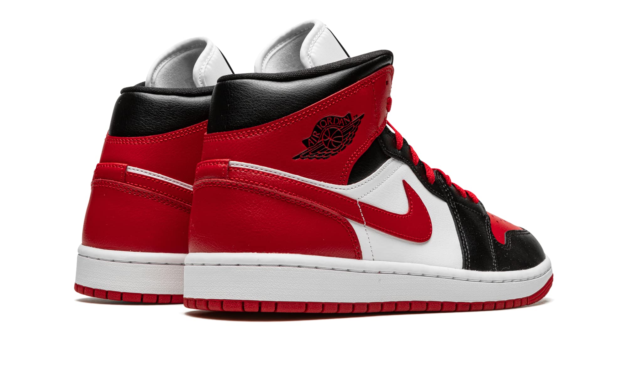 Nike Jordan Womens Air Jordan 1 Mid BQ6472 079 Bred Toe - Size 7.5W, Black/Red