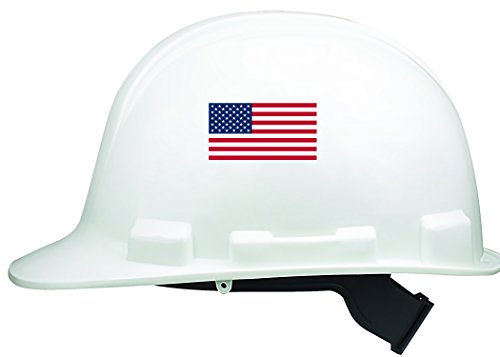 Rogue River Tactical Pack of 6 USA Flag Stickers United States Work Hard Hat Biker Helmet Stickers Decals Toolbox 1x 2