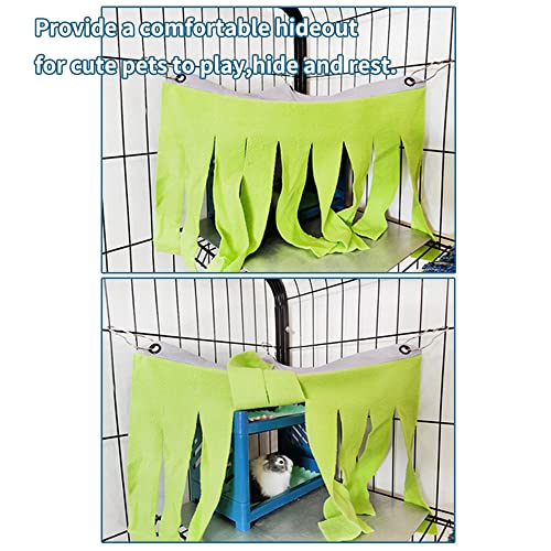 wcgfoever Guinea Pig Bunk Bed for Cage, Multi-Level Sleep Bed with 2 Blankets, Small Animals Cage Habitat Decor, Bedding for Guinea Pig Chinchilla Rat Hedgehog, Blue