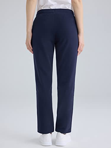 Weintee Women's Cotton Sweatpants with Pockets Plus Size Petite 2X Navy
