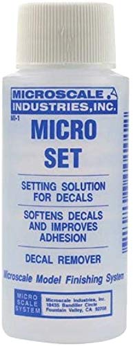 Microscale Industries, Inc. Micro Set, Micro Sol, Micro Flat, Micro Satin, 1 oz. Bottles, One of Each with Make Your Day Paintbrush Set