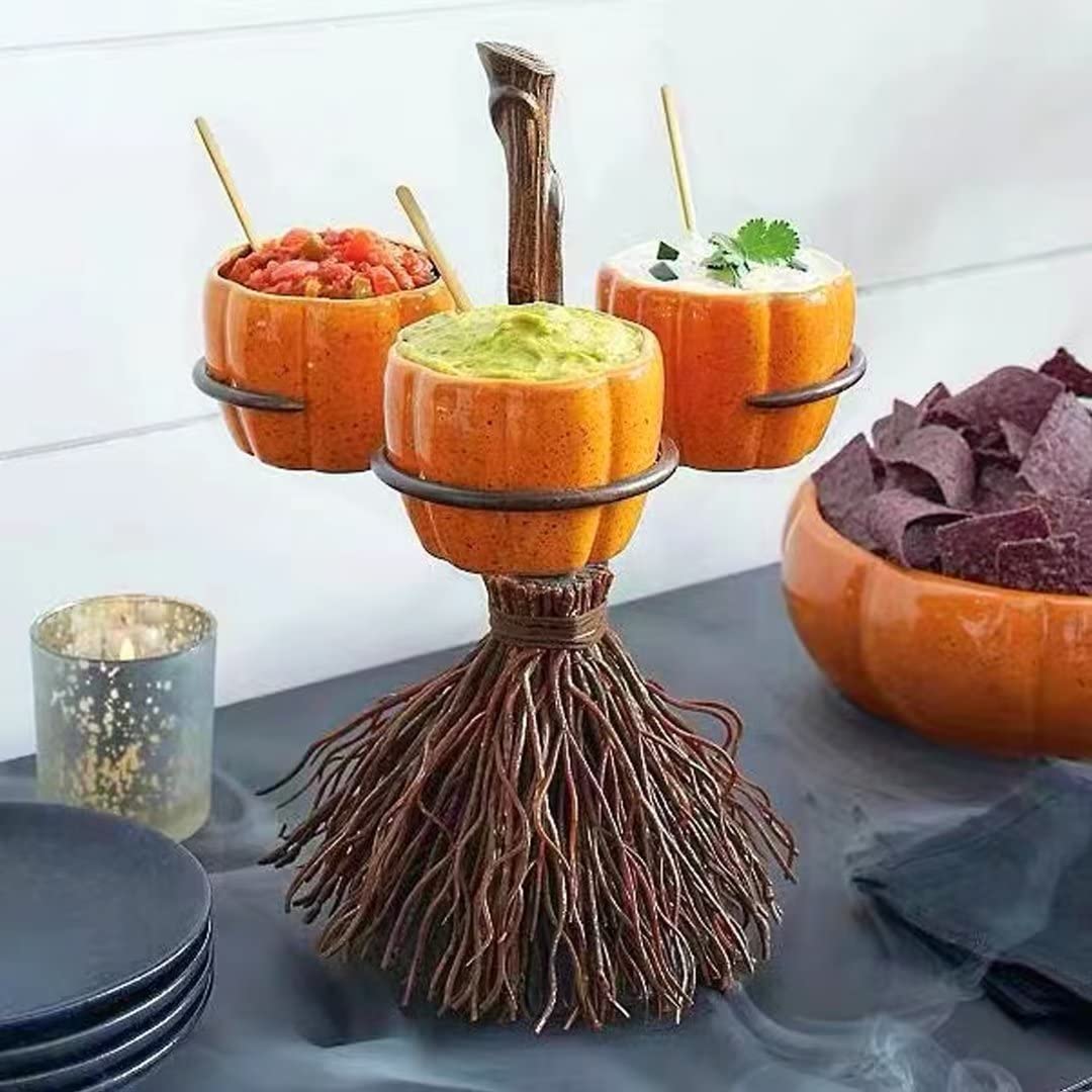 Sepanda Pumpkin Decor Broom Pumpkin Halloween Party Supplies Pumpkin Decorations Arrival time: Delivery Within 2-4 days (QFB-2)
