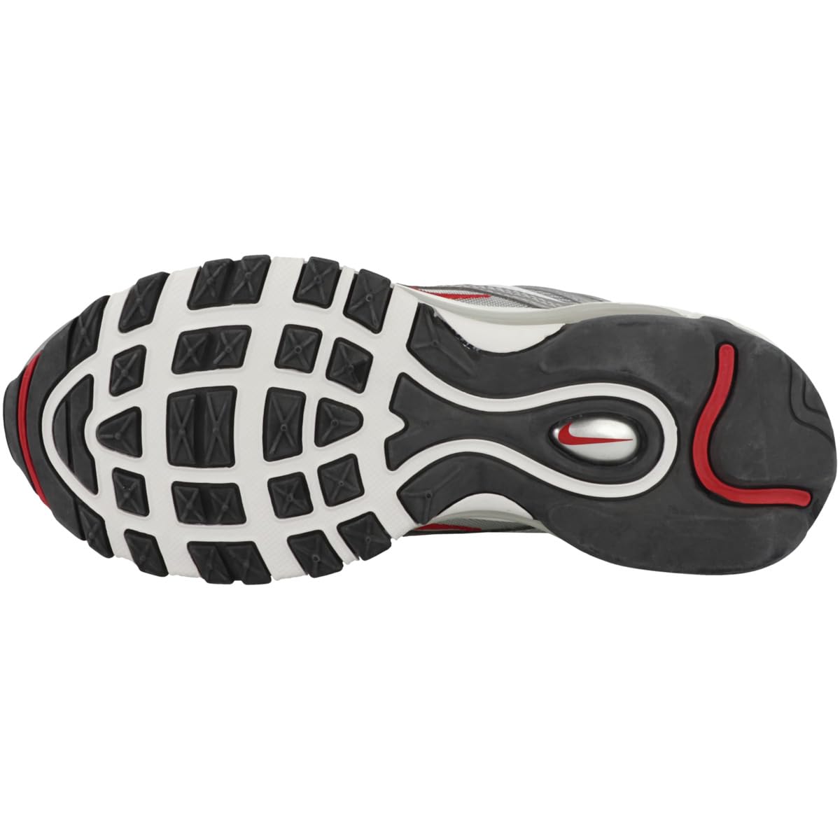 Nike Women's Sneaker, Silver Metallic University Red White Black, 9