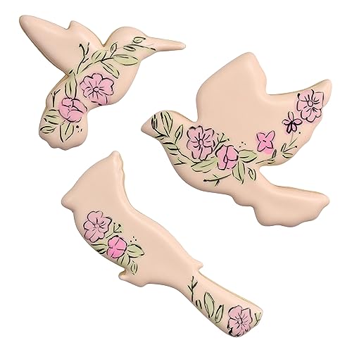 R & M International 2024 Bird Cardinal, Hummingbird, and Dove, 3-Piece Cookie Cutter Set, Silver