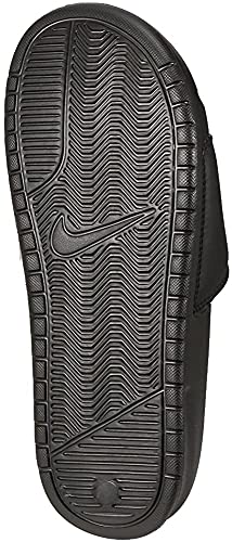 Nike Womens Benassi Just Do It Slide Sandal (BLACK/ROSE/GOLD, numeric_7)