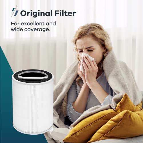 Welov P200S/P200 PRO Air Purifier Replacement Filter, 3-in-1 H13 True HEPA and High-Efficiency Activated Carbon Filter for Pet Hair Dander Smoke Pollen Dust Mite Kitchen Smells Odor