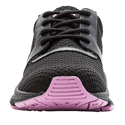 Propét Women Stability X Sneaker, Black/Berry, 9.5 Medium
