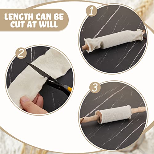 Set of 4 Rolling Pin Covers Cotton Rolling Pin Holder White Rolling Pin Sock Sleeve for Baking