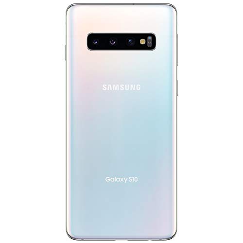 Samsung Galaxy S10 Factory Unlocked Android Cell Phone | US Version | 128GB of Storage | Fingerprint ID and Facial Recognition | Long-Lasting Battery | Prism White