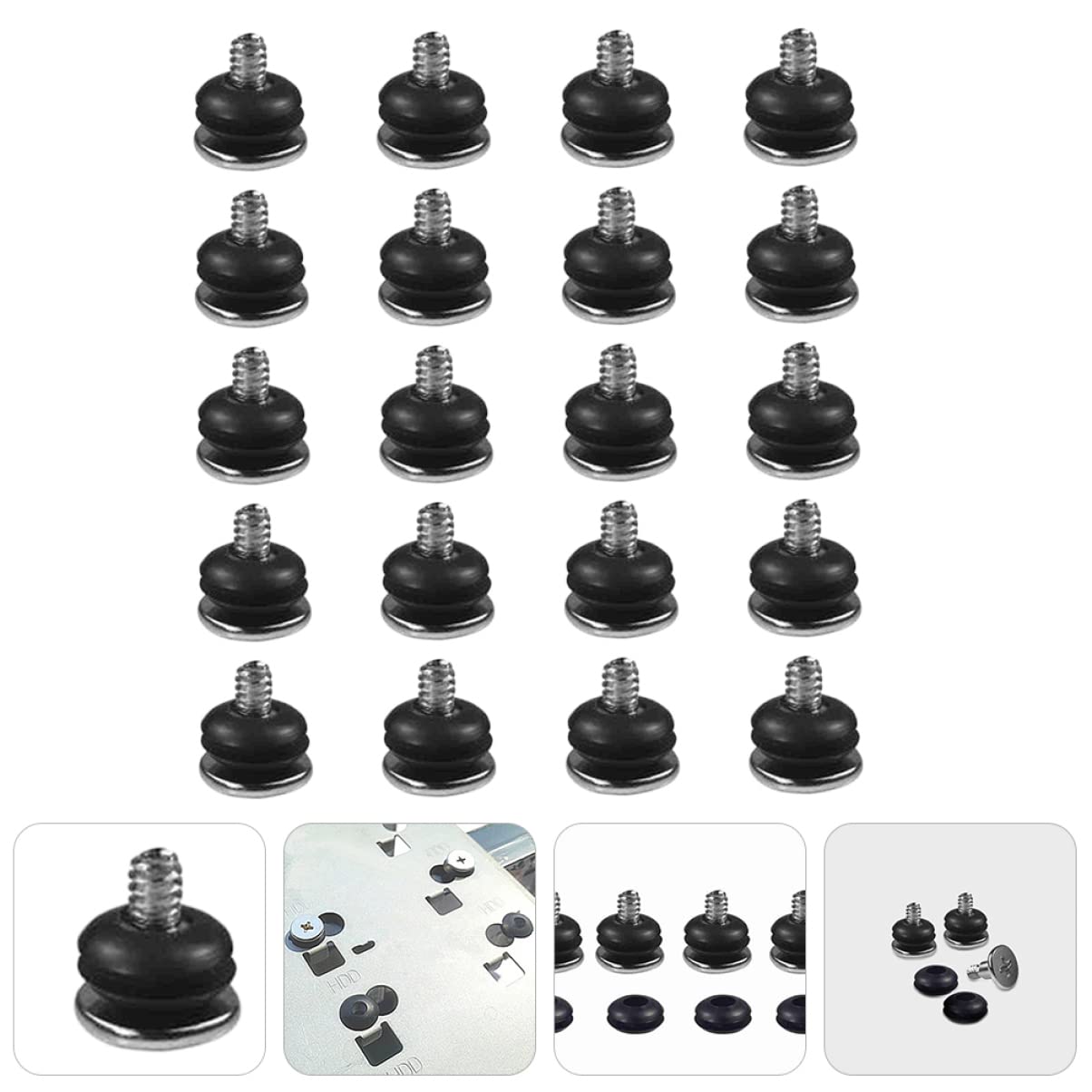 SOLUSTRE 40 Pcs Hard Disk Damping Screw Computer Screws Hard Drive Screws Laptop Stand Computer Cases Standoff RGB Computer case Hard Drive Repair Screw Computer Hard Drive Screw Electronic