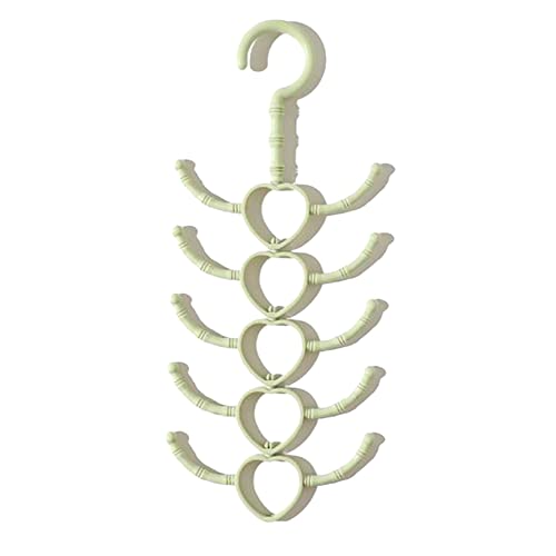 WENROU Non-Slip Tie Hanger Scarf Hangers Scarf Organizer Scarf Holder Legging Hanger Closet Space Saver,Green