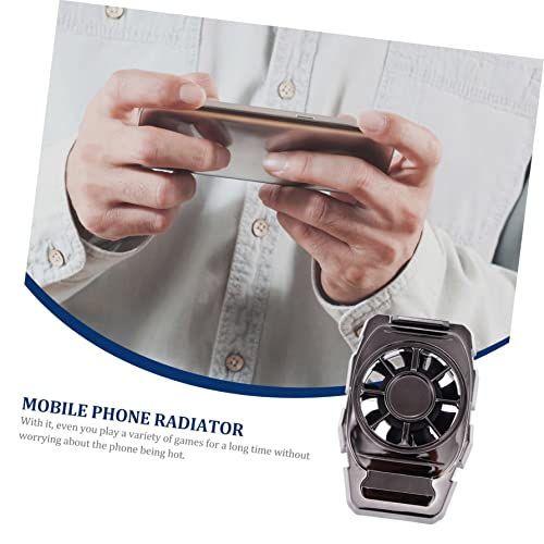 WOONEKY Radiator Reduction Cooling Practical Noise for Cellphone Live Cooler Streaming Portable Game Device Cretaive Outdoor Gaming Fan Professional Mini Smartphone Handle Cell Phone