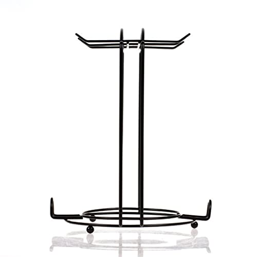XWOZYDR Kitchen Water Draining Coffee Cup Plate Holder Storage Mug Hanging Rack Stainless Steel Black Drying Display Stand Organizer