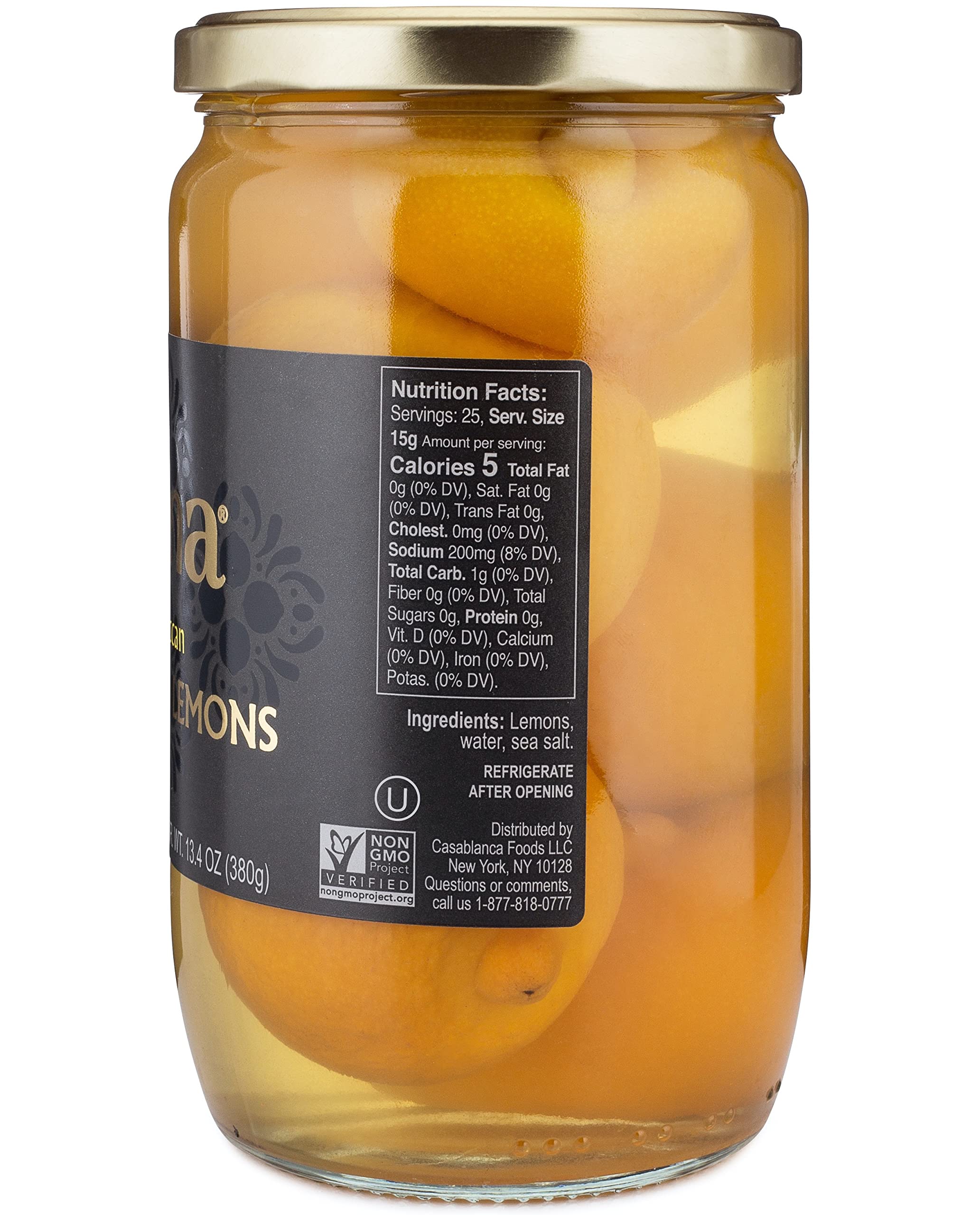 Mina Preserved Lemons, Authentic Moroccan Gourmet Preserved Beldi Lemons, 25.4 Ounce