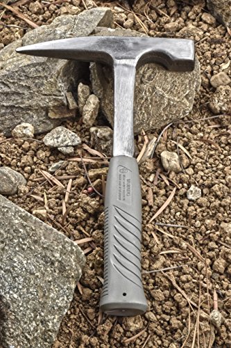 SE 22-ounce Rock Pick Hammer with Pointed Tip, 11-inch All Steel Geologist Hammer, Drop Forged Masonry Hammer with Comfortable Grip for Mining, 2lbs