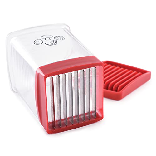 Norpro Speed Slicer with Push Plate, Red, 3"L x 3"W x 4.25"H