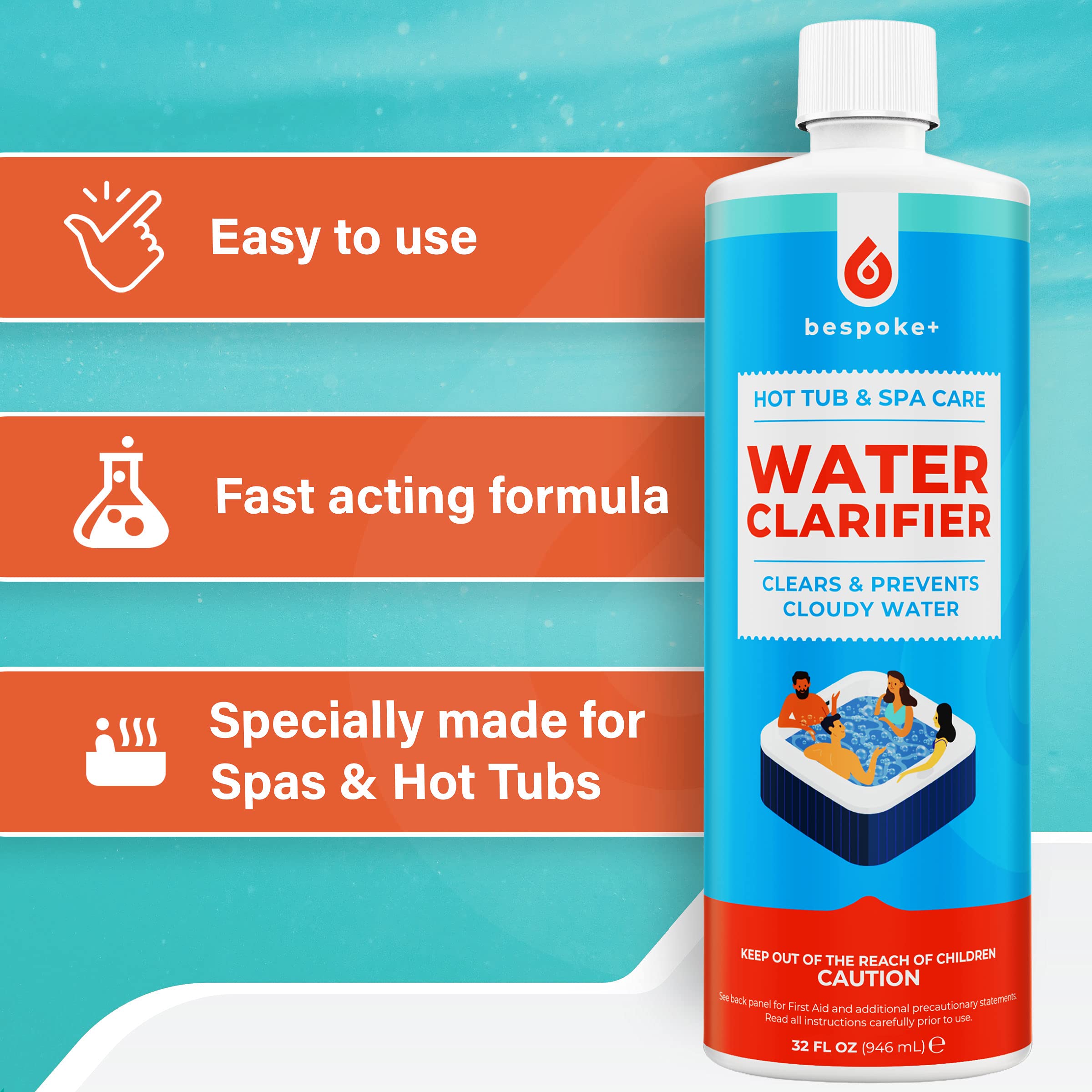 Spa Clarifier | Hot Tub Clarifier to Eliminate Cloudy Water - Spa Water Clarifier for Hot Tub Chemical - Spa Clarifier for Hot Tubs - Spa Clarifier HotTub Owners Rely on for Clear Water (1-Quart)